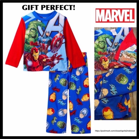 Marvel | Pajamas | Avengers Pajamas Boys Fleece Super Hero Cozy Winte ...